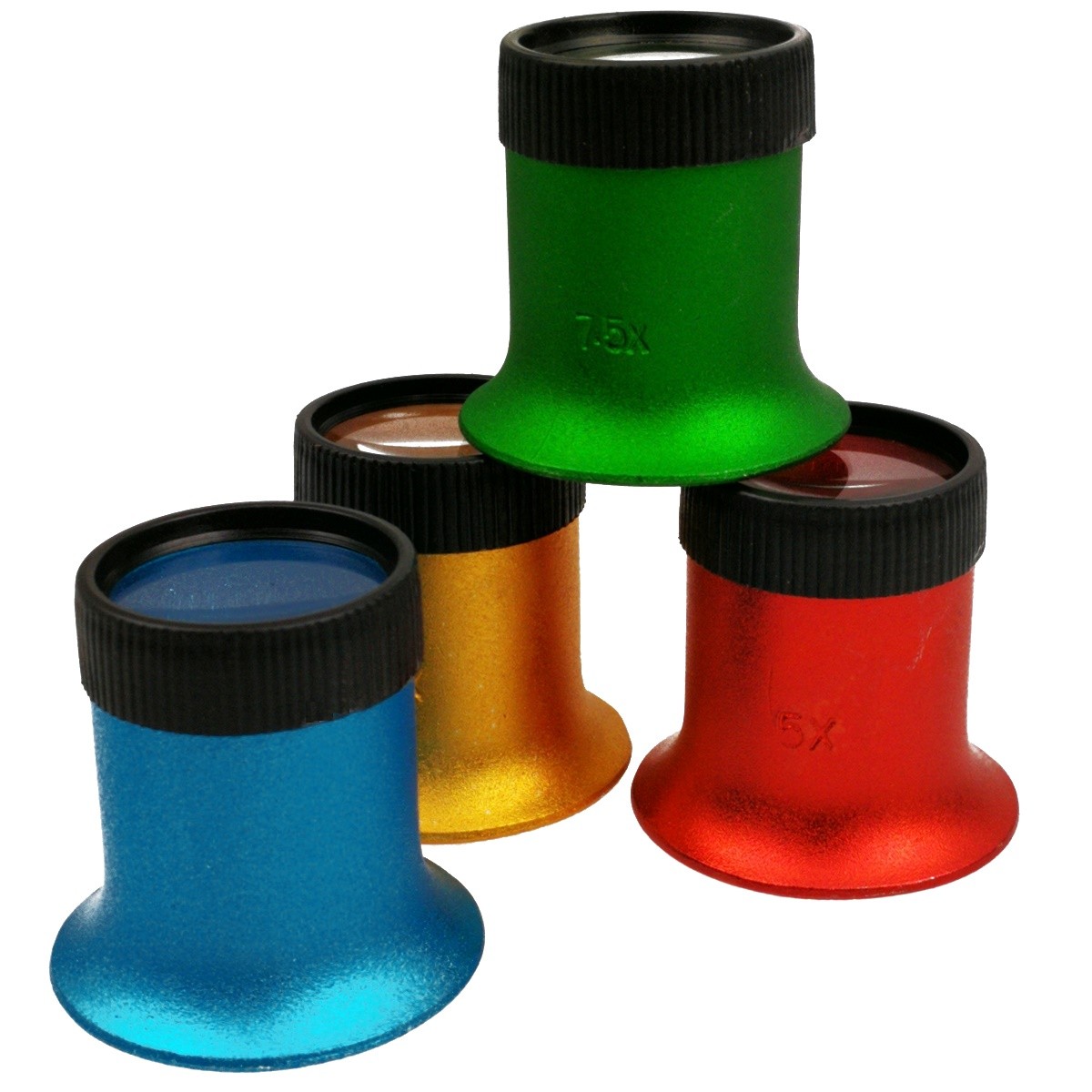 4 lupas de relojoeiro com corpo de alumínio ActiX Coloré