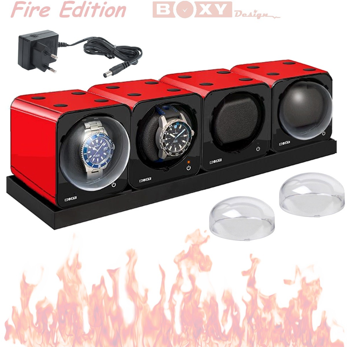 Movimentador relógios BOXY FANCY FIRE PRO4 MAX vermelho watch winder