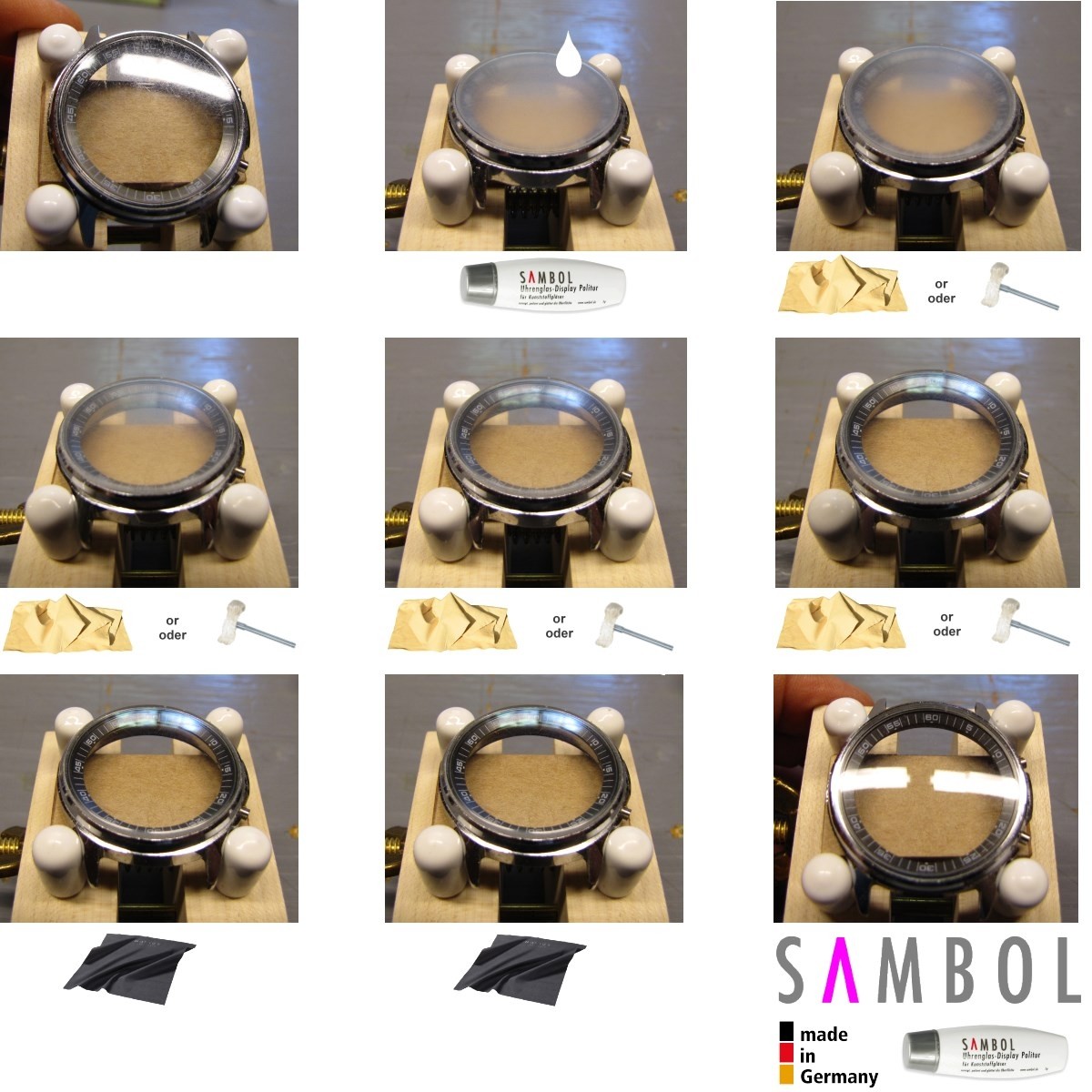 Pasta de polir vidro de relógio Sambol - Polir vidros de relógio e ...