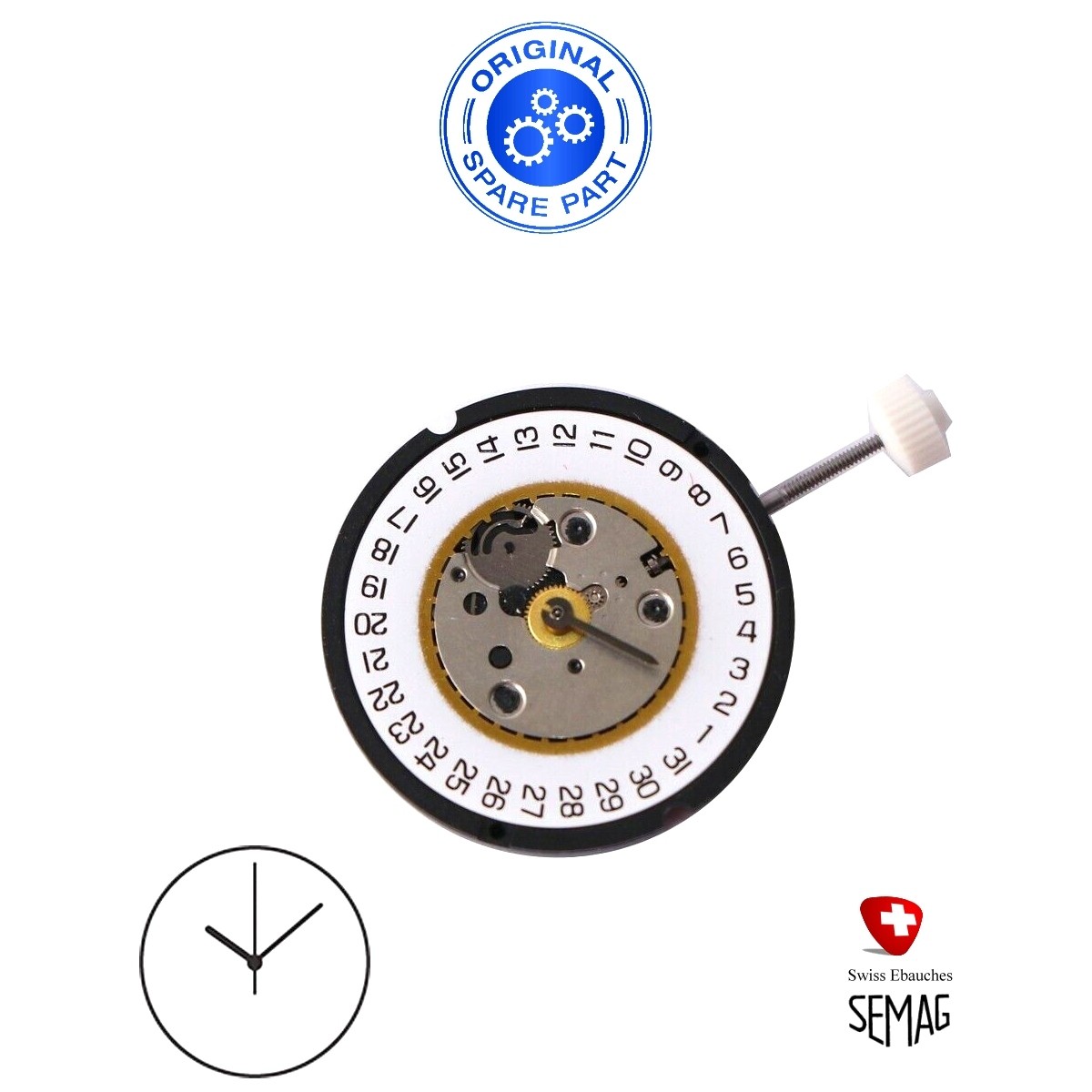 SEMAG SE 310/31 mmovimento de quartzo para relógios - Substitua ...