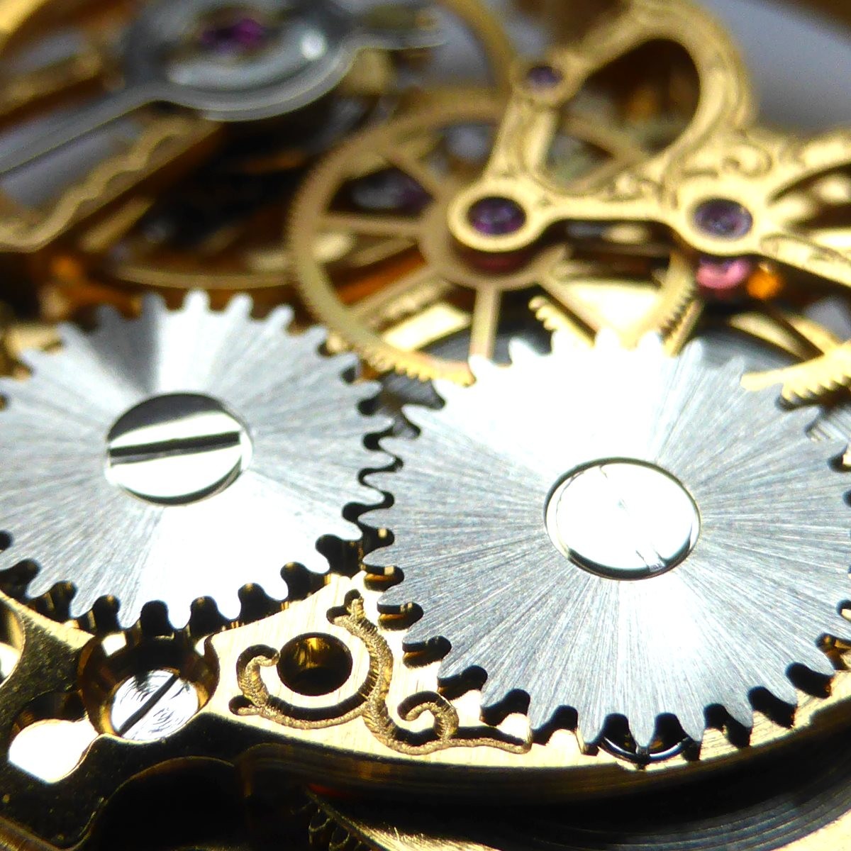 Movimento relógio calibre 2801-2 Skeleton Gold - Grande loja online ...