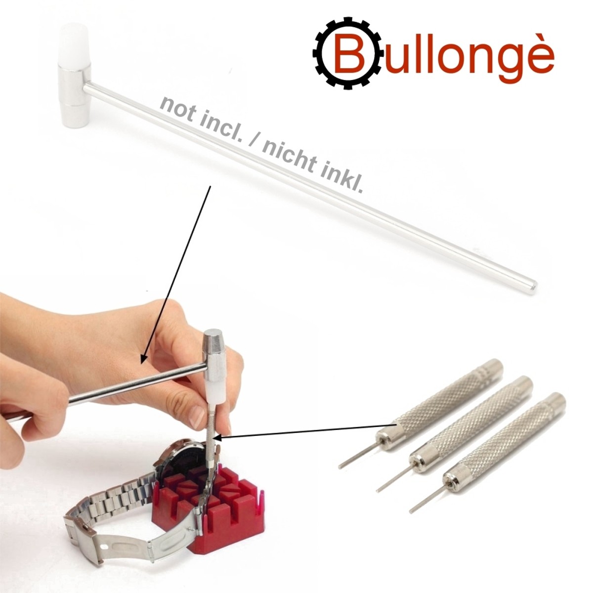 Ferramentas encurtar braceletes - 3 saca-pinos HIGH TECH (swiss pins)