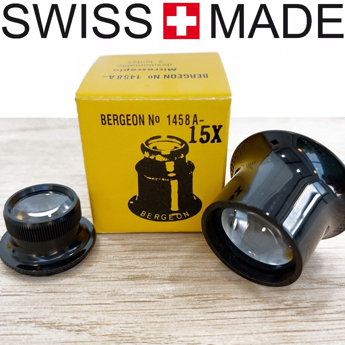 Lupa de controle 15x Bergeon 1458A para relojoeiros