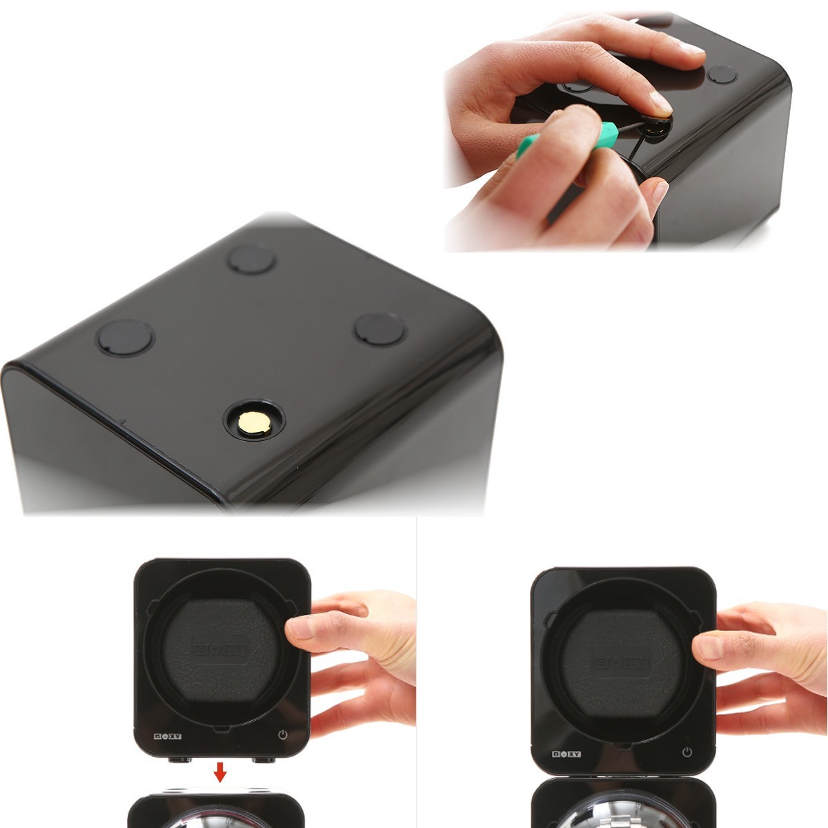 Movimentador 2 relógios BOXY FANCY ALL BLACK MED2 watch winder