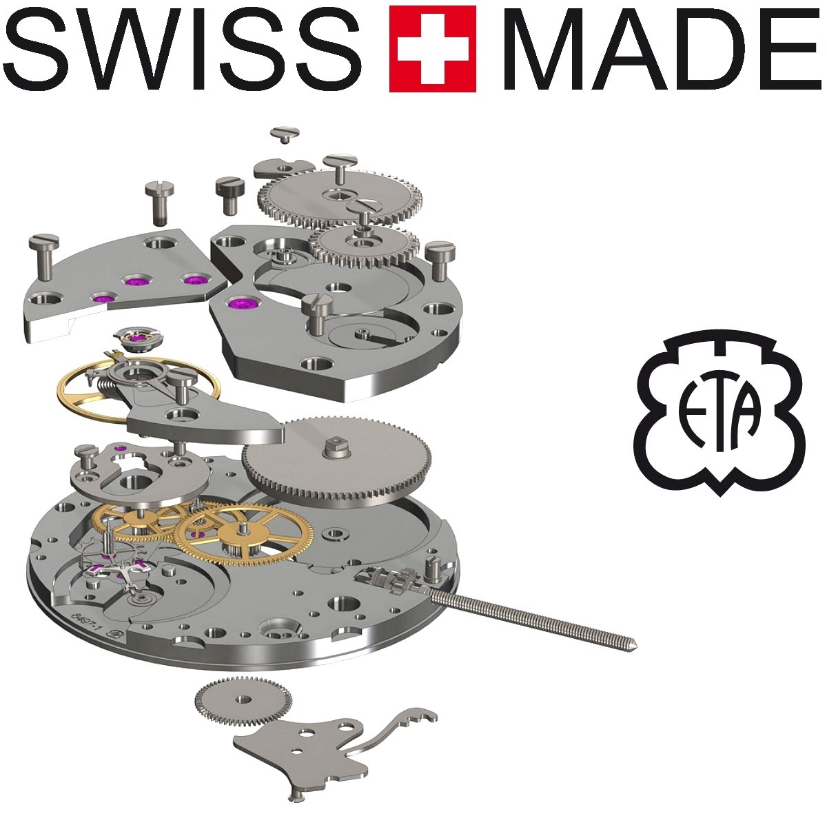 Movimento de relógio Unitas ETA 6497-1 Lepine - Compre um movimento ...